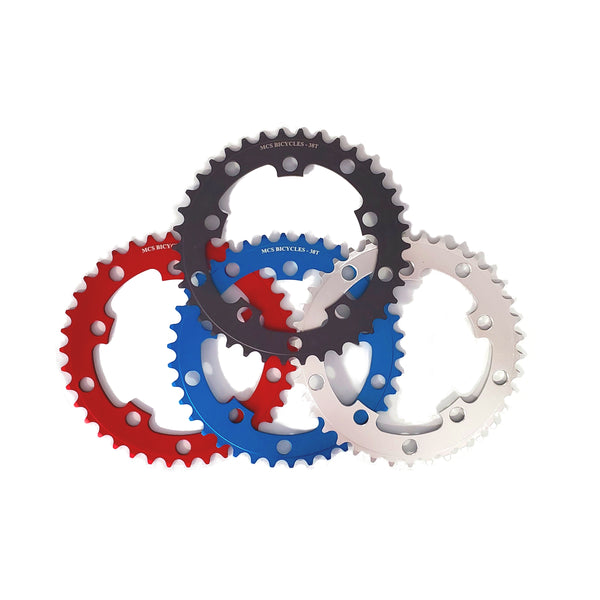 MCS 41t BMX Chainring - Red - 110mm/130mm 5-bolt - USA Made - BMXGuru ...