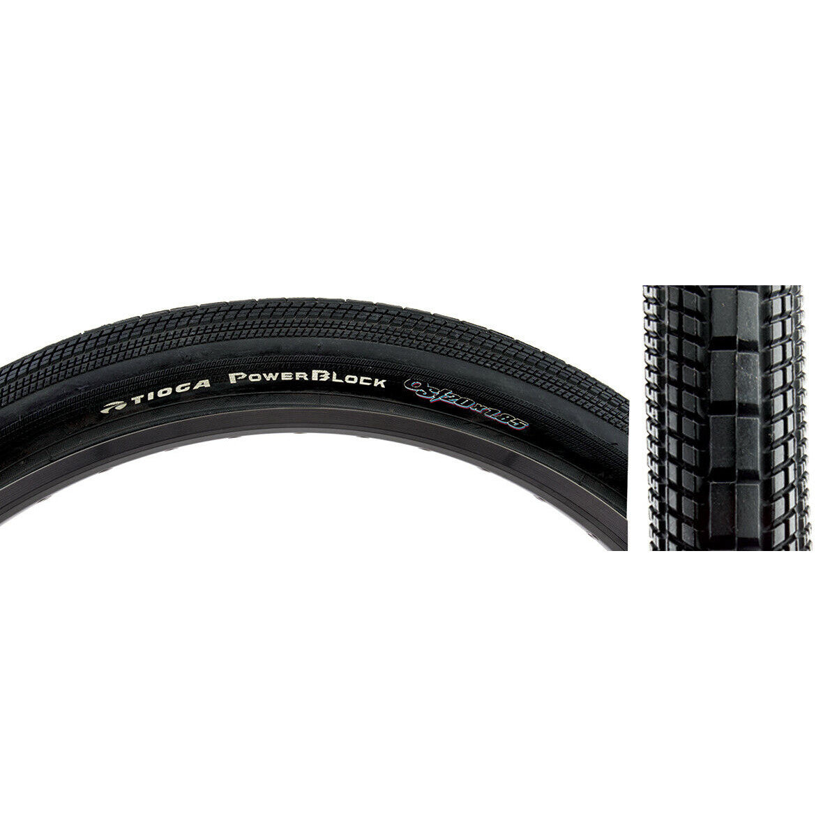 20x1.85 OS-20 (451mm) Tioga Power Block BMX tire - Black - BMXGuru.com ...
