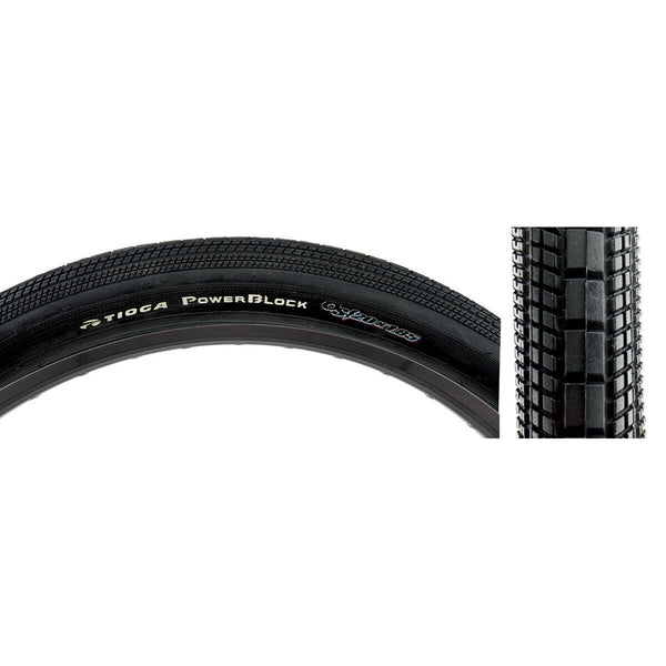 20x1.85 OS-20 (451mm) Tioga Power Block BMX tire - Black - BMXGuru.com ...