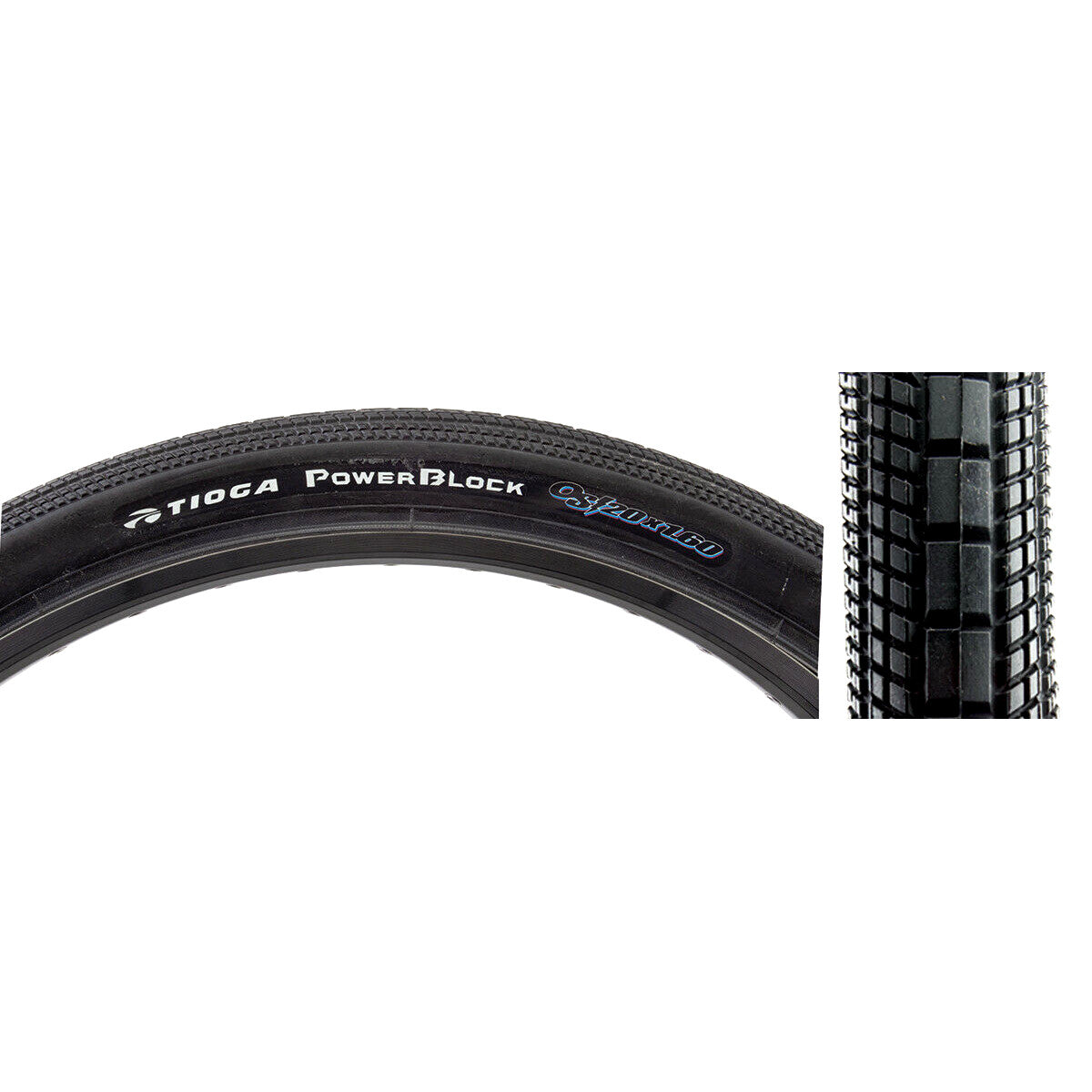 20x1.60 OS-20 (451mm) Tioga Power Block BMX tire - Black - BMXGuru.com ...
